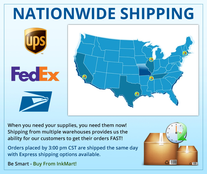 Shipping policies for InkMart InkMart ships Nationwide, orders received ...